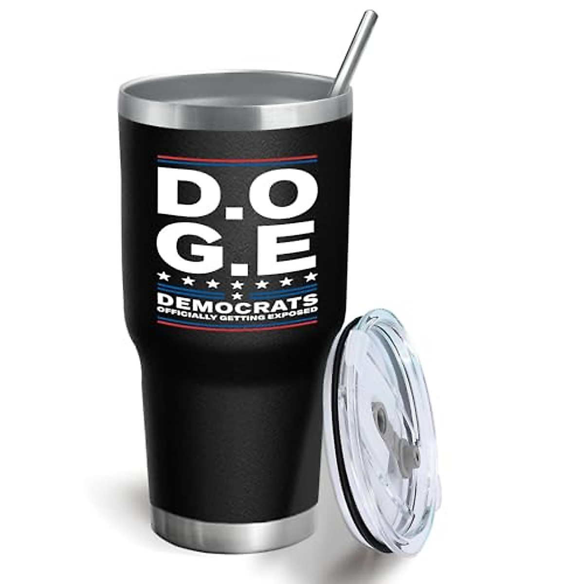 D.O.G.E Democrats Officially Getting Exposeds Funny Political Tumbler With Lids For Friends