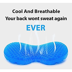 LunaBox Dense Lumbar Pillow - Ergonomic Patented Multi-Region Back Support for Lower Back Pain Tailbone Relief, Lumbar Support Cushion w/Strap for Home, Office Chair and Sofa - Black