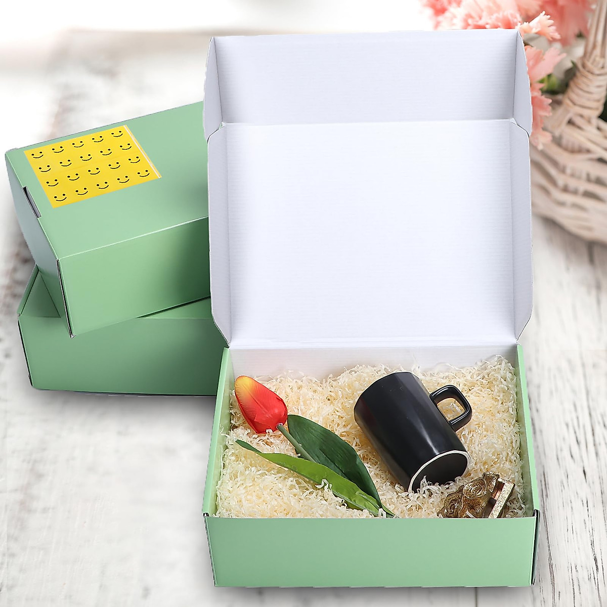 PHAREGE 12x9x4 inch Gift Shipping Boxes Bulk 20 Pack Green, Tab Lock Tuck Top Mailing Boxes for Packaging Small Business, Medium Cardboard Mailer Boxes for Wrapping Present