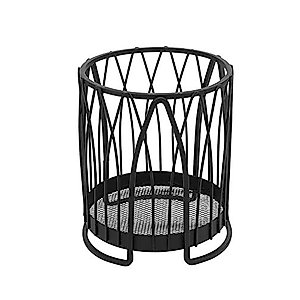 Spectrum Diversified Pantry Works Grande Round Holder & Kitchen Countertop Organizer Cooking Utensil Crock for Kitchen Organization & Storage, Cutlery & Flatware Caddy, Black