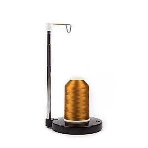 Embroidex Adjustable Single Thread Spool Holder – Stand Alone Embroidery, Sewing or Quilting Thread Holder or Stand – Ensures Smoother Feed = Heavy Plastic Base