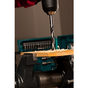 MIBRO 871060 High Speed Steel and Super Masonry Drill Bit Set, 17 Pieces