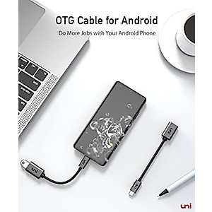 uni USB-C to USB 3.0 Adapter 2 Pack [Aluminum Shell], 5Gbps USB-C to USB Adapter, USB-C OTG Cable (Thunderbolt 3/4 Compatible) for MacBook Pro/Air, iPad Pro/Air, Surface Laptop, Galaxy S21 & More