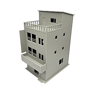Outland Models Railway Scenery 3-Story Small City House w Balcony 1:160 N Scale