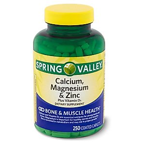 Spring-Valley Calcium 250 Caplets of Magnesium, Zinc and Vitamin D3 - Pack of 1