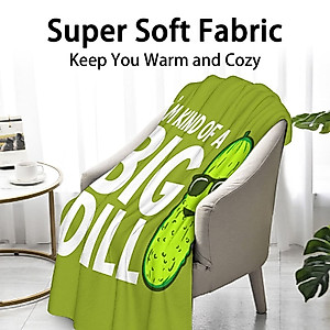 Pickle Throw Blanket for Teen - 50x60 Inches Throw Size - Soft Fluffy Cozy Blankets Gift - Green Funny Blanket Throws for Living Room Decorative