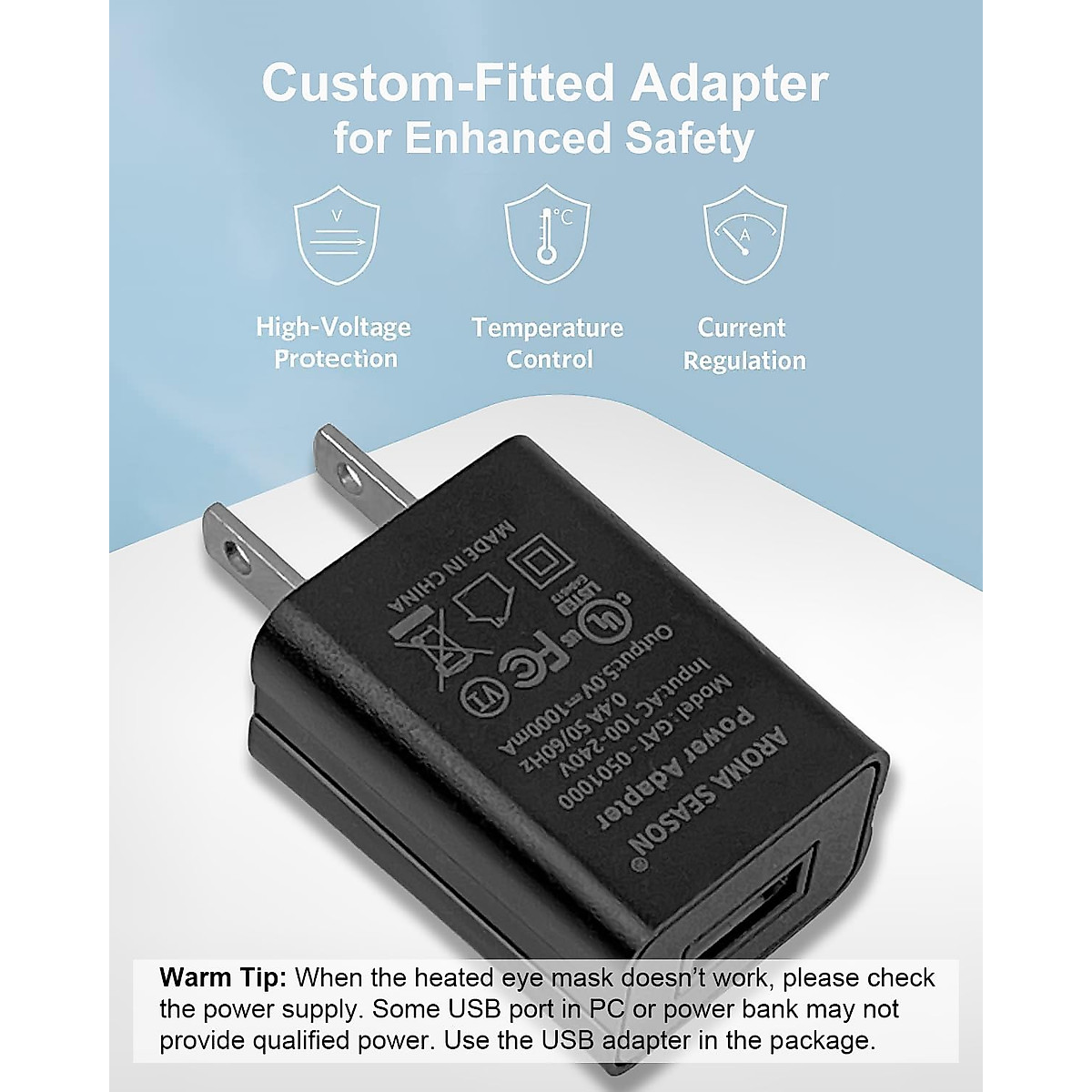 Aroma Season Heated Eye Mask for Dry Eyes, Warm Eye Compress with Flaxseed Grapahene FIR for MGD, Dry Eye Syndrome, Chalazion Blepharitis Stye Eye Treatment, Steam Moist to Unclog Glands (Blue)