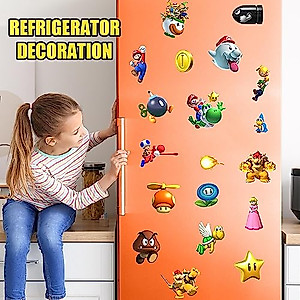 Cartoon Game Wall Decals, Build Scene Wall Stickers Bedroom Playroom Background Wall Decor DIY Removable Waterproof Decals for Wall
