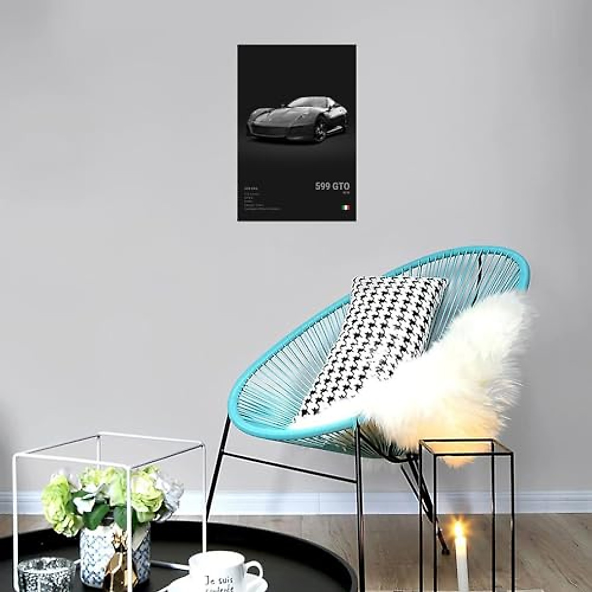 Car Poster Ferrari F40 Supercar Posters Racing Car Canvas Wall Art For Boy's Bedroom SuperCar Wall Decor Unframe-style 12x18inch(30x45cm)