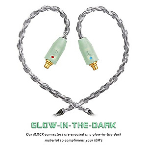 Campfire Audio Smoky Glow Litz IEM Cable | MMCX Cable Replacement Headphone Cable | Glow in The Dark MMCX Connectors