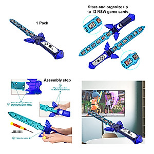 JOYTORN Switch Sports Accessories Bundle,Switch Accessories Kit with Ring Fit Leg Straps,Just Dace Wrist Bands,Mario Golf Super Rush Joycons Grips,Mario Tennis Rackets and Zelda Skyward Sword(9in1)