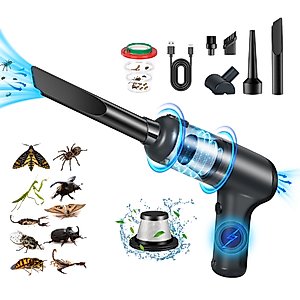 2024 Upgraded Vacuum Bug Catcher & Handheld Vacuum Cordless with 9000PA, High Power Bug Vacuum Mini Portable Stink Bug Trap Use for Home Office Car RV Insect Traps Catcher and Release with Insect Cage