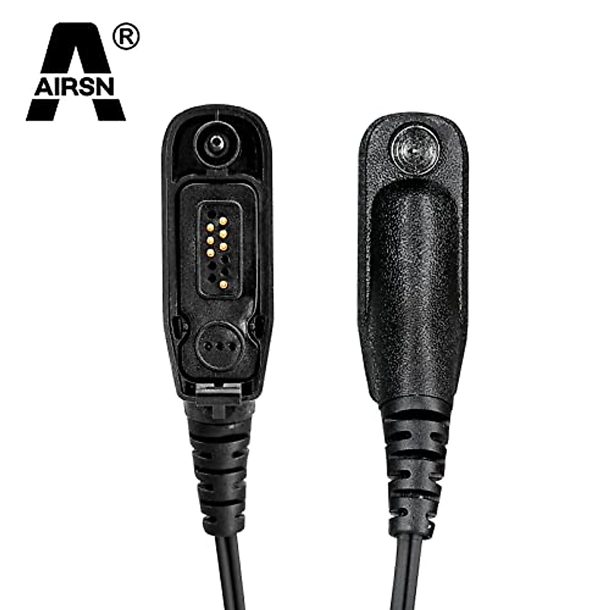 AIRSN Shoulder Mic Speaker Compatible with Motorola XPR 6550 XPR 7550 XPR 7550e APX 6000 Walkie Talkie【with 3.5mm Audio Jack, Heavy Duty】 Handheld Microphone Reinforced Cable