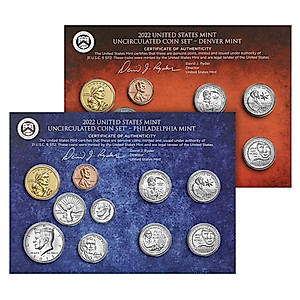 2022 P, D U.S. Mint Uncirculated 20 Coin Mint Set Uncirculated