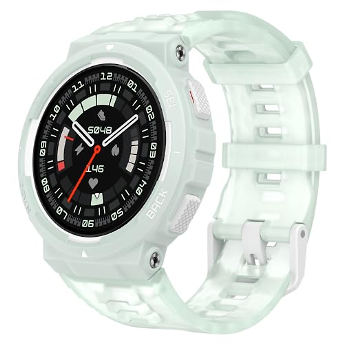 Amazfit Active Edge Smart Watch 46 mm, Rugged Sport & Fitness Watch, GPS, AI Health SCoach for Outdoor, Workouts & Exercise, 16 Days Battery, 130+ Sports Modes, Android iPhone Compatible, Mint Green