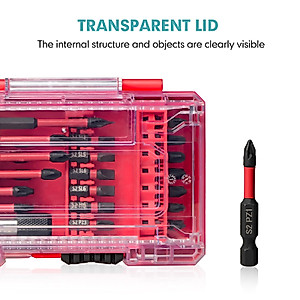 YOSIGHT 35Pcs Screwdriver Bits Set S2 Steel Screwdriver Impact Kit With a Storage Case, Used for Power Screwdrivers and Electric Drill Drivers