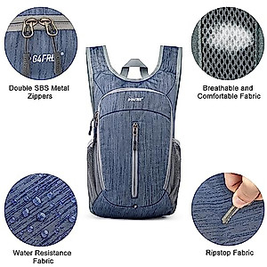 G4Free 10L Hiking Backpack Small Travel Hiking Daypack Lightweight Packable Backpack Casual Foldable Shoulder Bag