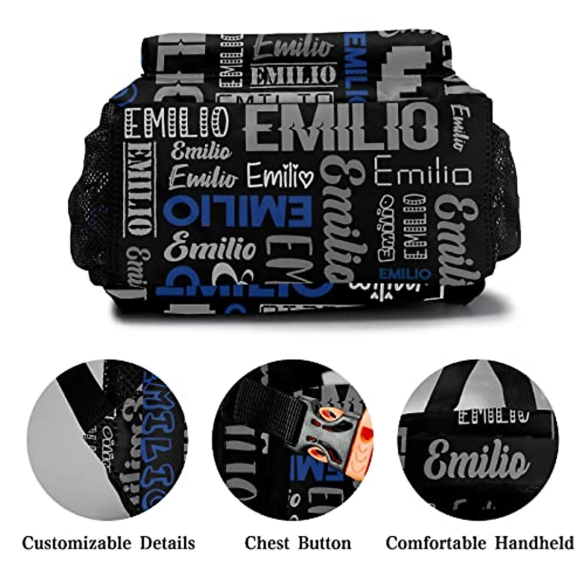 ZAACUSTOM Custom Backpack School Bag for Girls Boys Kids, Personalized Bookbag with Name, Customize Elementary Book Bag Back Pack, Fashion, Waterproof, Adjustable Shoulder Straps, 1 Pack