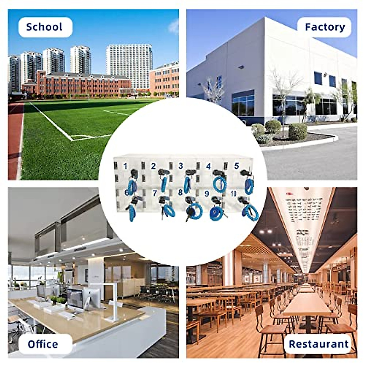 TZUTOGETHER Cell Phone Lock Box, Wall-Mounted Acrylic Cell Phones Storage Cabinet Storage Locker Box with Door Locks and Keys for Classroom Office Employees