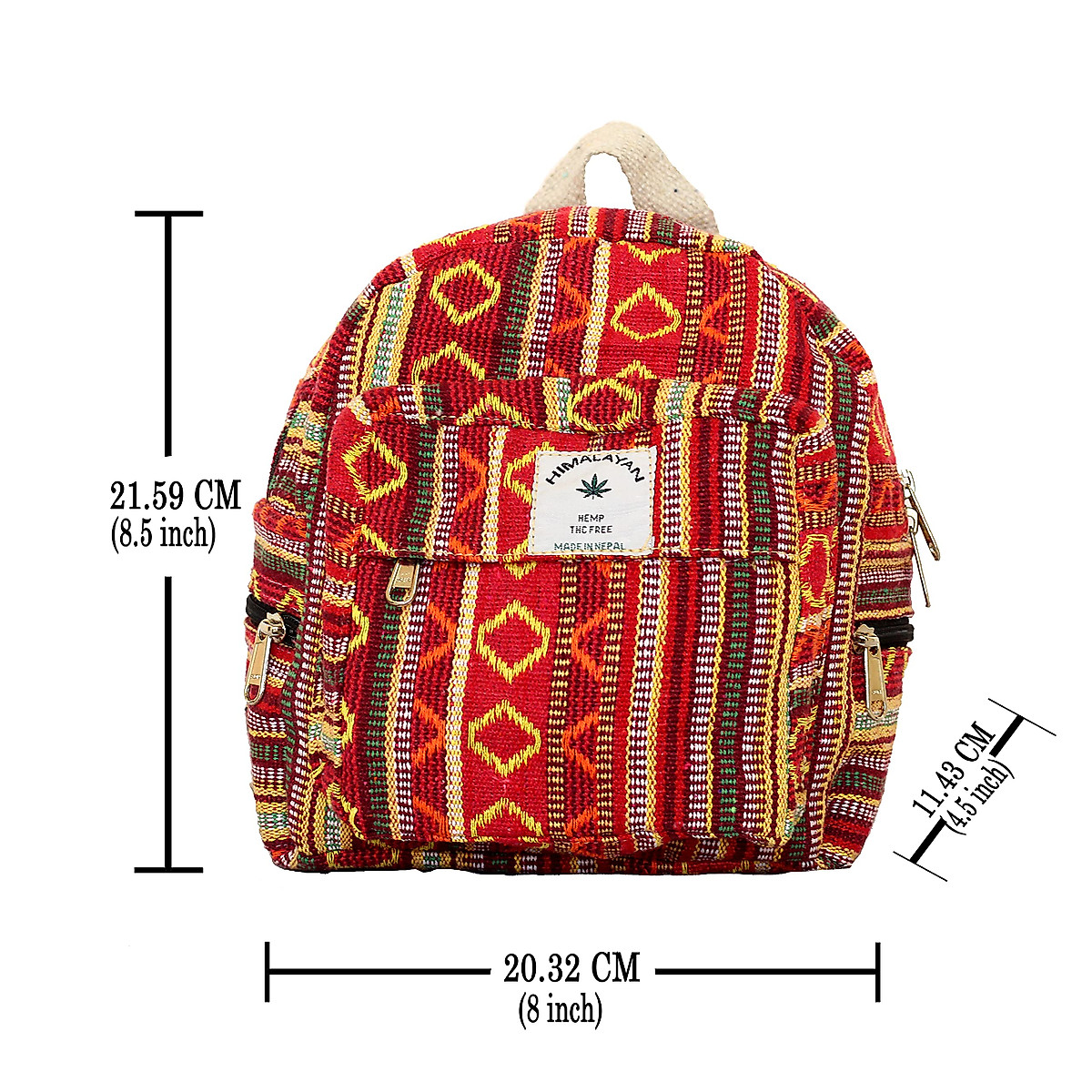 Generic Set Of Mini Backpack + Pen case + Coin Purse Hemp University Light Weight Backpack For Girl (Red),Small Backpack