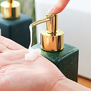 Soap Dispenser Lotion Bottle Press Shampoo Bath Gel Separate Bottle Ceramic Soap Dispenser for Hotel Household Kitchen Liquid Dispencer Container Bathroom Soap Dispenser(Color:C)