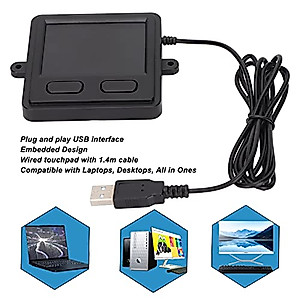 Computer Touch Pad, USB Interface Portable Practical Touchpad for Desktops for Laptops