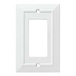 Franklin Brass Classic Architecture (1-Pack) Decorative Light Switch Cover Pure White 1-Gang Decorator/Rocker Wall Plate Single Switch Plate Cover Electrical Outlet Covers W35243-PW-C