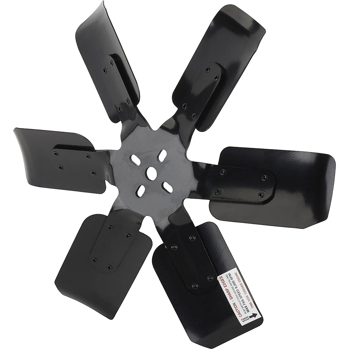 Speedway Motors Steel Cooling Fan, 15 Inch - Non-Flex Blades for Optimal Cooling - Ideal for Race Applications - Fits Most V8 Water Pumps - Sold Individually