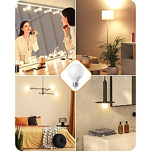 EDISHINE G25 LED Globe Light Bulbs, CRI90+ Makeup Bulbs, 5W Equivalent 25W, LED Vanity Light Bulbs for Bathroom, Makeup Mirror Light Bulbs, 2700K Warm White 450LM, E26 Base 4 Pack Non-dimmable