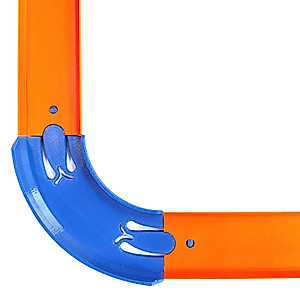 ARSUNOVO Racetrack Connectors Compatible with Hot Wheels,90 Degree Banked Turn,4 Packs