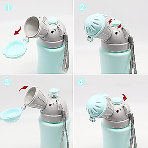 Pee Bottle for Kids - Travel Urinal Portable Potty Pee Cup for Girl Child Toddler Baby Urinal Emergency Toilet for Car Travel Road Trip Essentials Camping Potty Pee Training Leak Proof