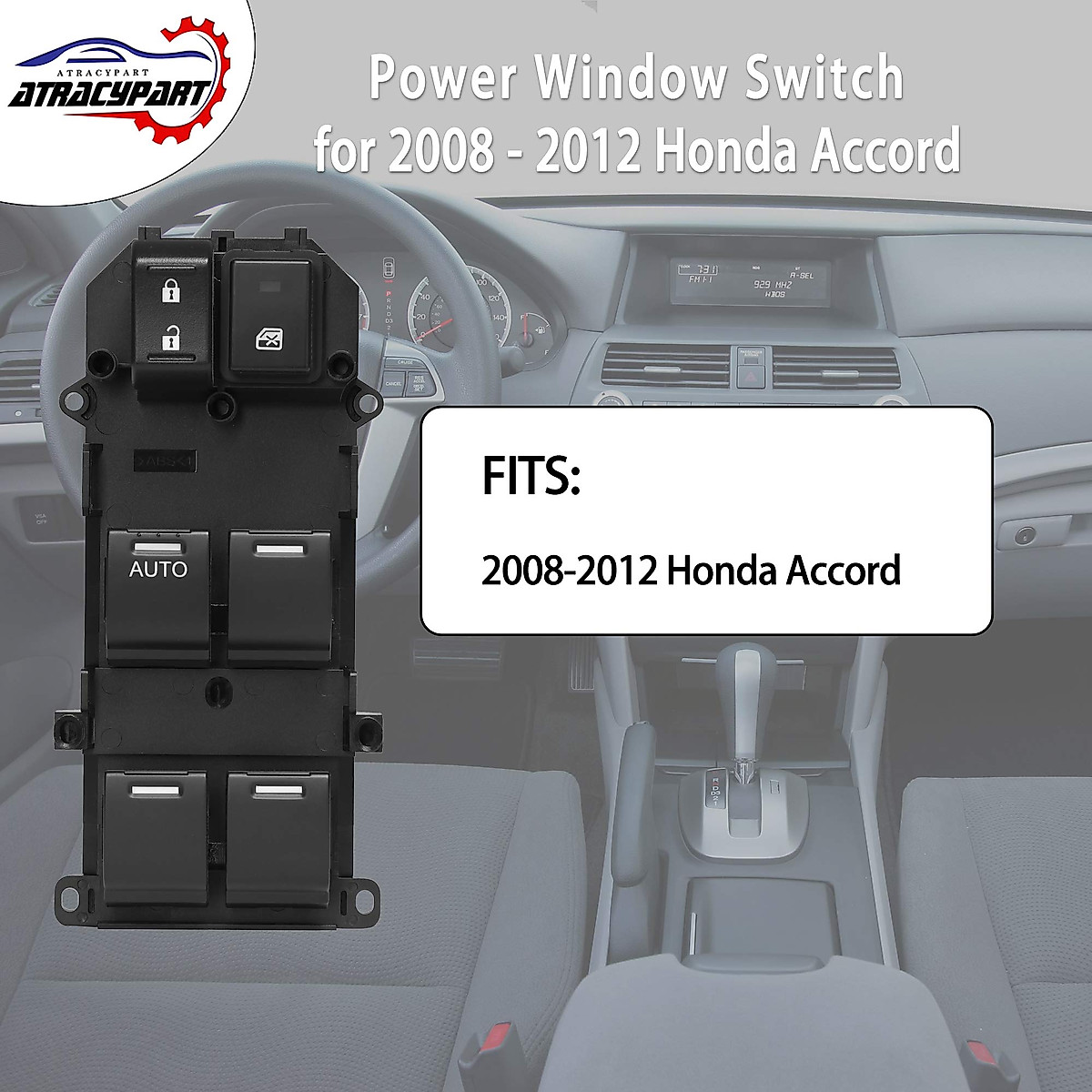 Master Power Window Switch Front Left Driver Side | for 2008-2012 Honda Accord | Replaces# 35750-TB0-H01, 35750-TBD-H13, 35750-TA0-A02