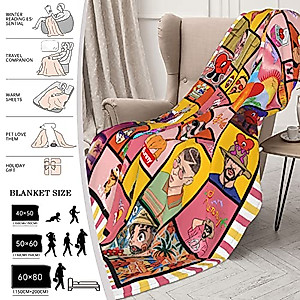 Blankets 50x40 Inch Flannel Throw Blanket Supercomfortable Soft Blanket Home Decoration