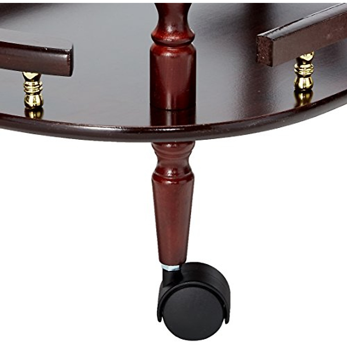 Coaster Home Furnishings Palmer 2-Tier Serving Cart Merlot and Brass