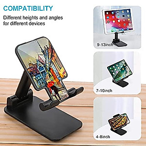 Street View of Budapest Print Cell Phone Stand Compatible with iPhone Switch Tablets Foldable Adjustable Cellphone Holder Desktop Dock (4-13")