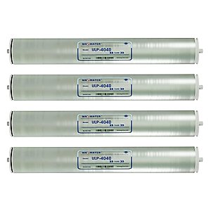 Max Water Reverse Osmosis 4040 Commercial RO Membrane (ULP-4040: 2600GPD) size 4" x 40" good for Industrial, Agricultural, Whole House & more (4)