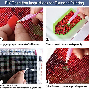 Rousp DIY 5D Diamond Painting Art Kits for Adults Highland Cow Diamond Painting Round Drill Art Craft Kits for Home Wall Decor Gifts 16x20inch