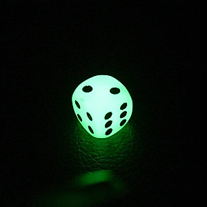 ZYM305 50Pcs/Lot 16mm Luminous Dice Rounded Corner Drinking Glowing Dice Nightclub Bars Dedicated Entertainment Dice Games Dice