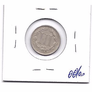 REEDERSONG 1866 Three-Cent F-VF Copper-Nickel Piece Coin