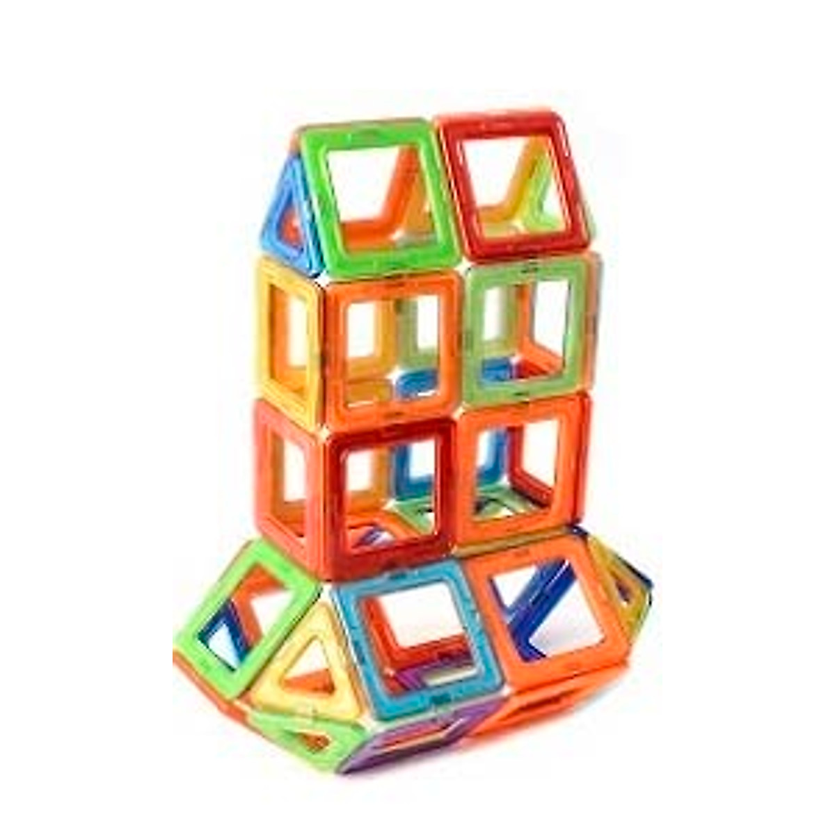 JDBF 46 pcs Magnetic Tiles Building Blocks Stem Toys for Toddlers Learning Kids Educational Construction Toys Set for Kids Ages Aged 3+