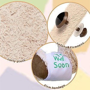 Muiteiur Giant Teddy Bear Cute White Teddy Bear Stuffed Animal Super Soft Scarf Teddy Bear Children's Day Gifts for Girlfriend Kids, 29.5 Inches