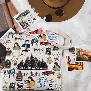 ENSIANTH Movie Inspired Gifts Edward's Gift Forks Washington Gift Vampire Lover Tote Bag City Of Forks Gifts