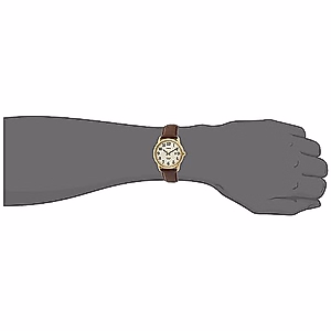 Timex Men's TW2P75800 Easy Reader 38mm Brown/Gold-Tone/Cream Leather Strap Watch