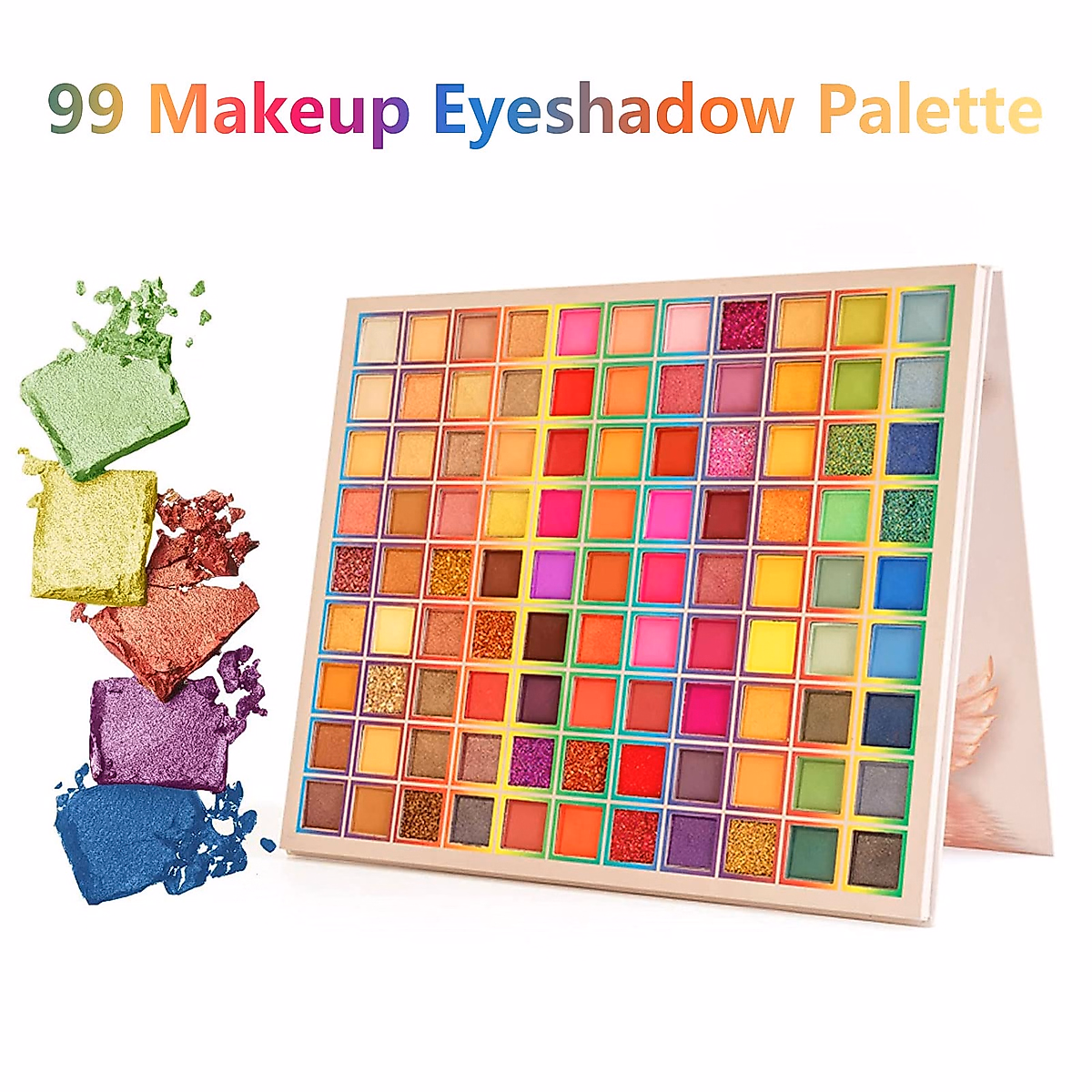 99 Colors Makeup Eyeshadow Palette, Professional Waterproof Matte Glitter Makeup Pallet Colorful Powder Rainbow Colors Eye Makeup Gift