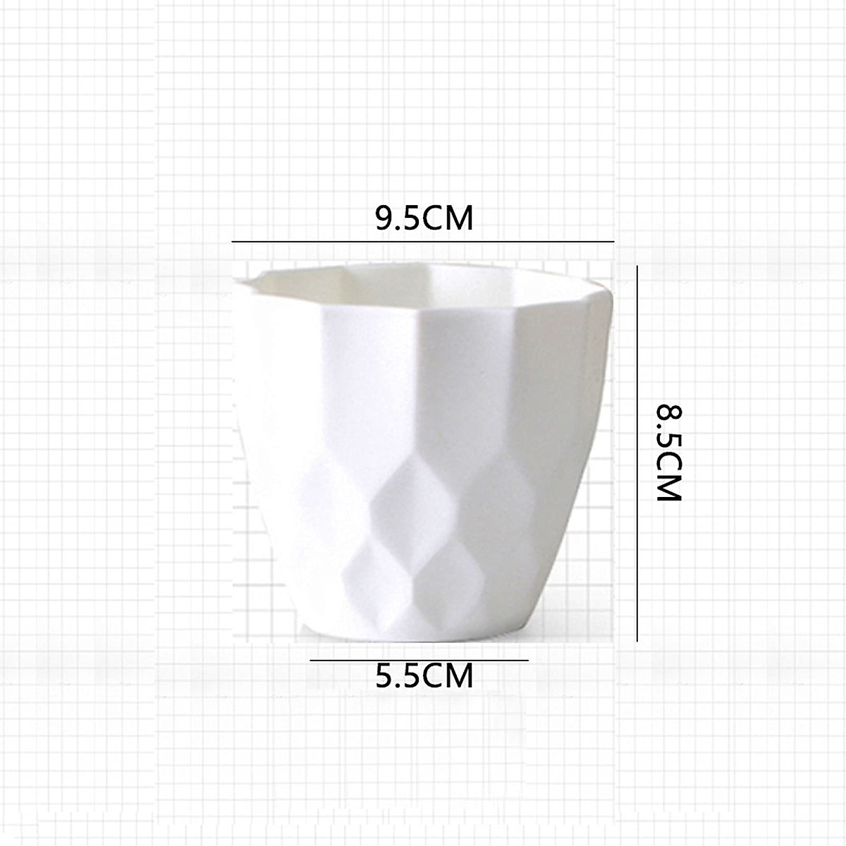 Bonsai Planter Decorative Small Lightweight Frosted Plastic Flower Pot Round Bottom Small Planter for Home Succulent Pot Simple