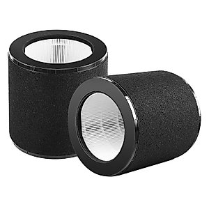 Lhari 2 Pack TT-AP008 True HEPA Replacement Filter, Compatible with TaoTronics TT-AP008 Air Purifier, H13 3-Stage Filtration High-efficiency