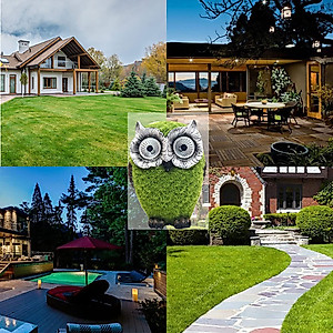 YOOLOOKY Solar Garden Lights Outdoor Owl Figurine with Luminous Eyes, Waterproof Garden Decorative Light for Courtyard Patio Pathway Lawn