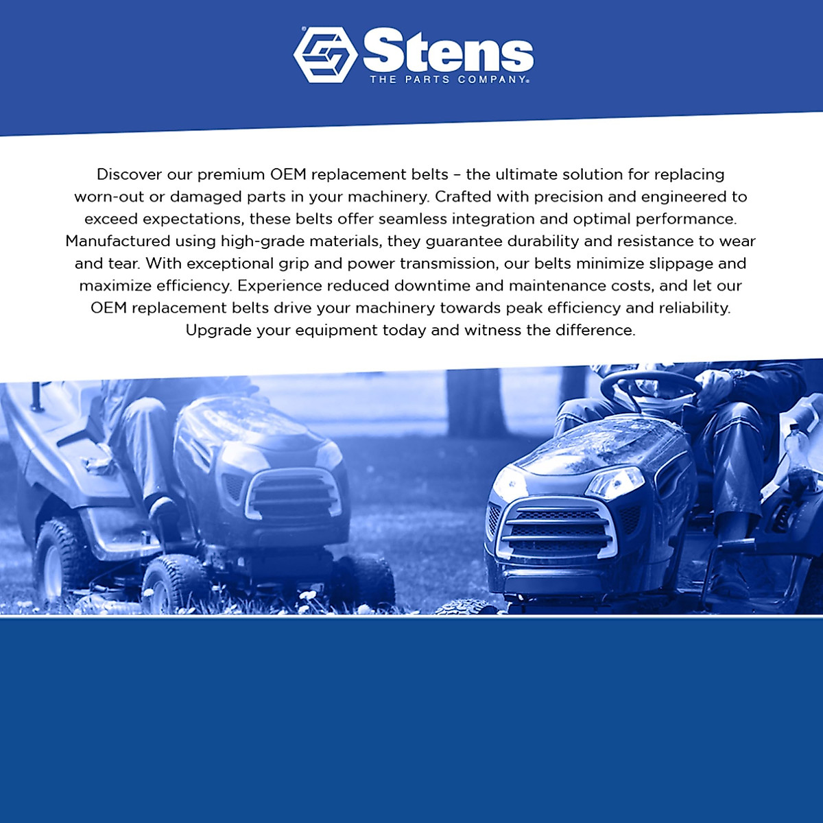 Stens OEM Replacement Belt 266-248 Replacement for Husqvarna HD775HW, HU775BBC, HU775H Model Walk-Behind mowers 580364604