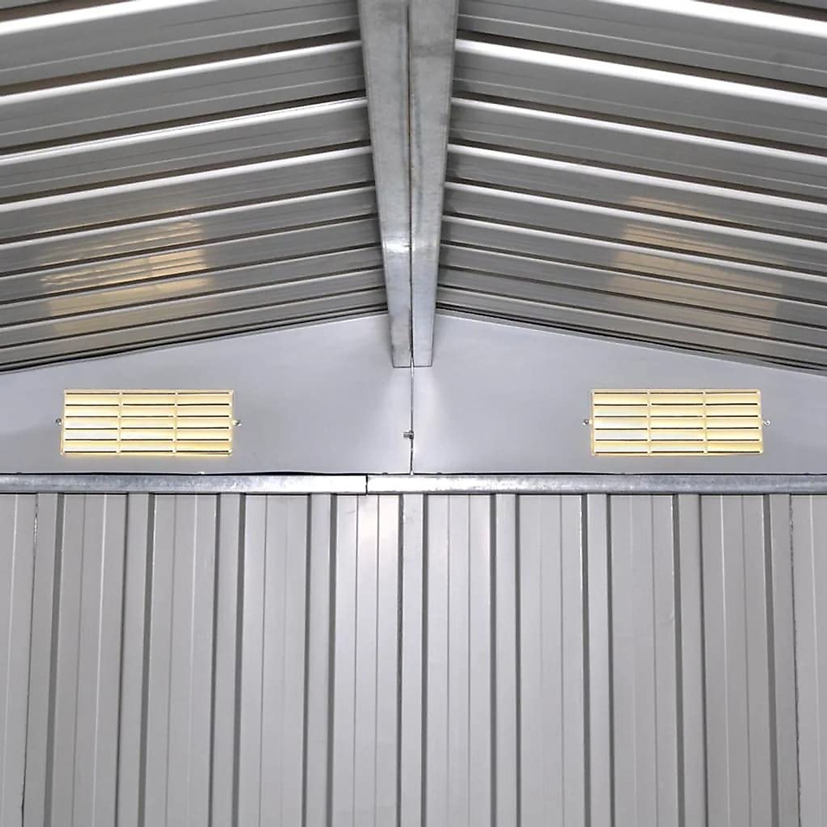 vidaXL Garden Storage Shed Outdoor Yard Patio Home Garage Storing Tools Lawn Care Equipment Household Item Building House Anthracite Steel