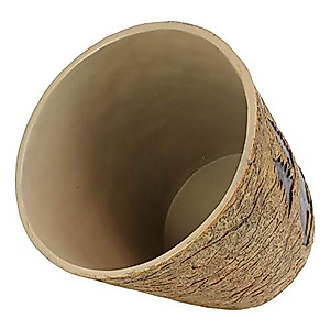 Ebros Wildlife Rustic Black Bear Roaming Pine Trees Forest Silhouette Bathroom Accent Resin Figurine Accessories Western Country Cabin Lodge Decorative (Waste Basket Trash Bin)